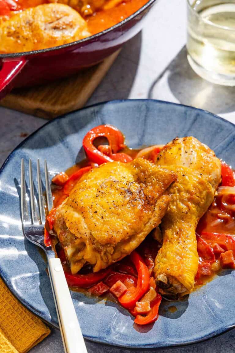 Basque Chicken and Peppers Recipe | The Mediterranean Dish