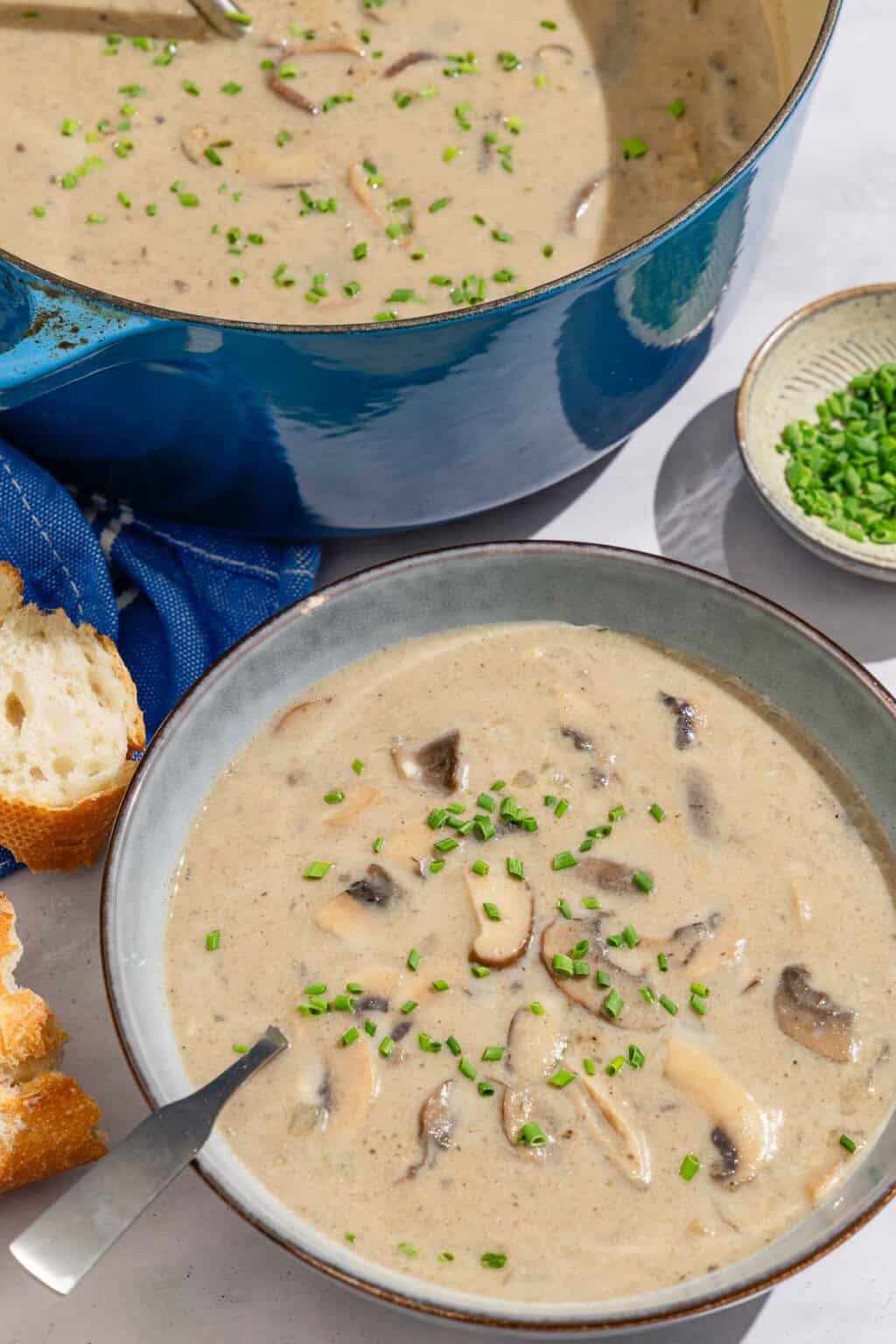 Easy Mushroom Soup Recipe | The Mediterranean Dish