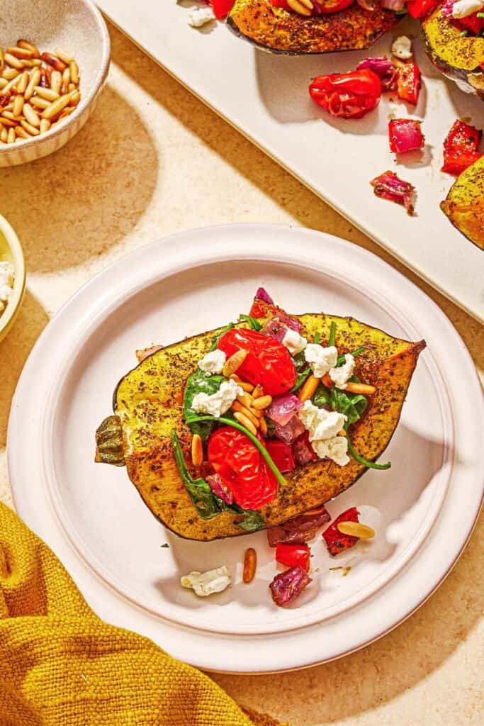 Vegetable Stuffed Acorn Squash | The Mediterranean Dish