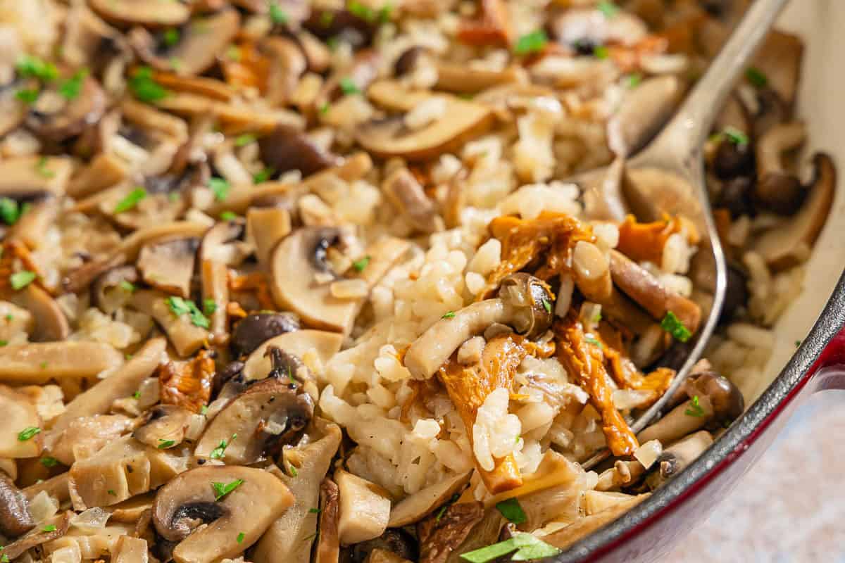 Spanish Mushroom Rice | The Mediterranean Dish