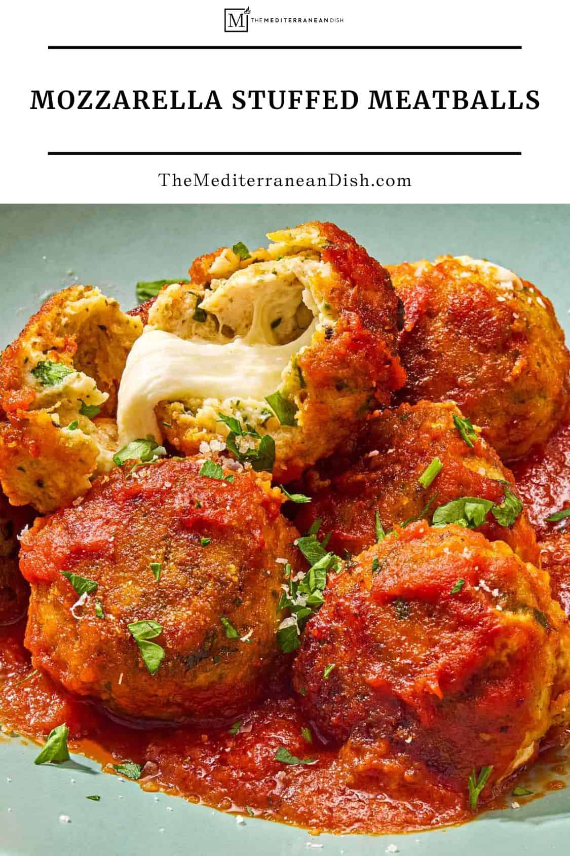 Mozzarella Stuffed Meatballs Recipe | The Mediterranean Dish
