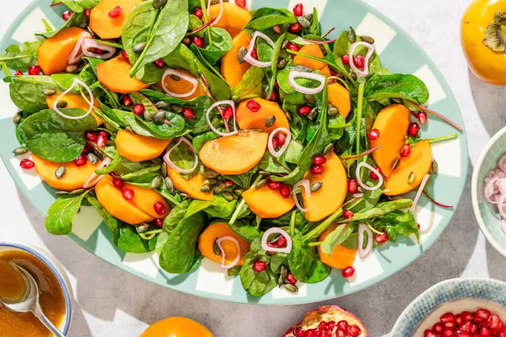 Persimmon Salad Recipe | The Mediterranean Dish