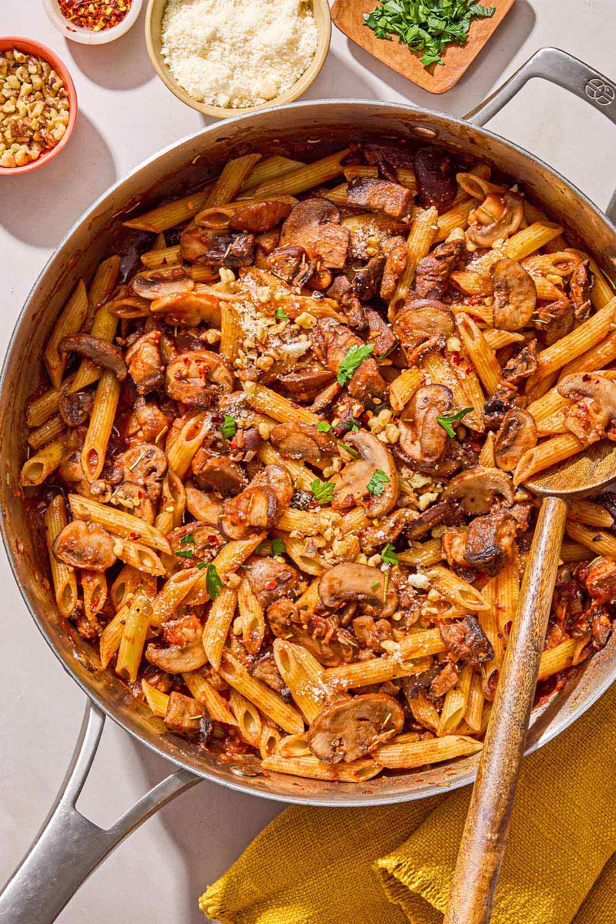 Mushroom Pasta Recipe | The Mediterranean Dish