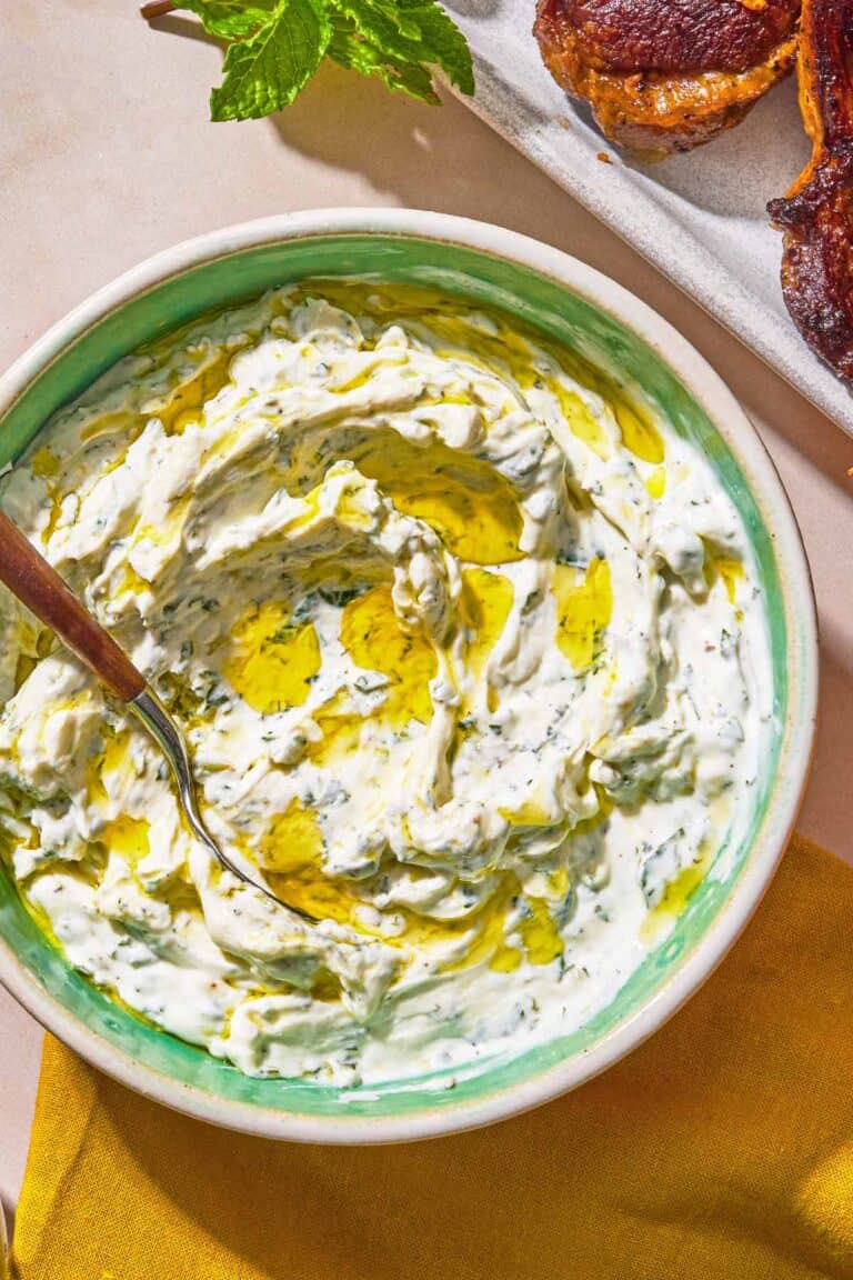 Mint Yogurt Sauce Recipe | The Mediterranean Dish