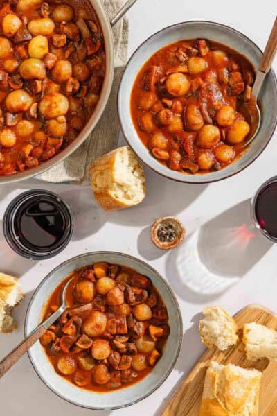 Greek Mushroom Stew (Manitaria Stifado) - The Mediterranean Dish