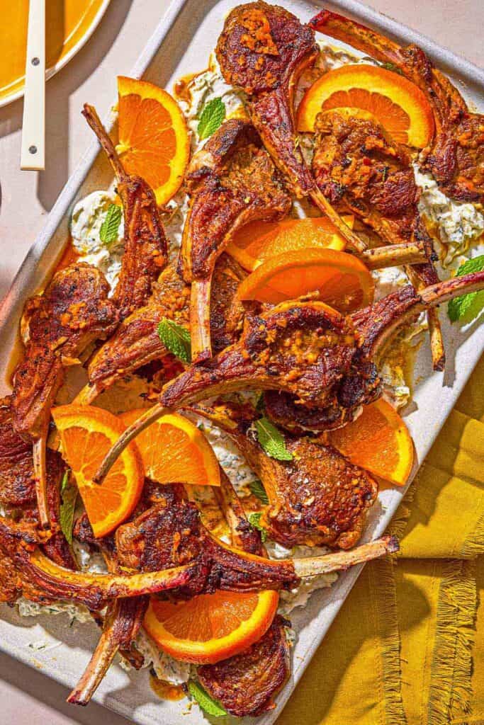 Saffron Citrus Lamb Lollipops Recipe | The Mediterranean Dish