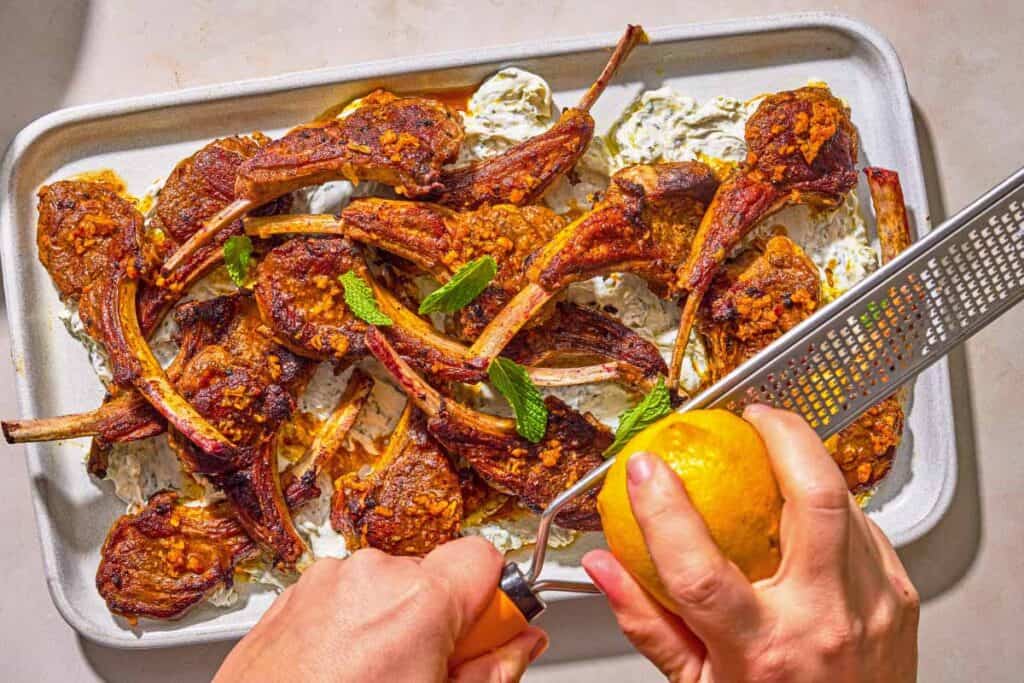 Saffron Citrus Lamb Lollipops Recipe | The Mediterranean Dish