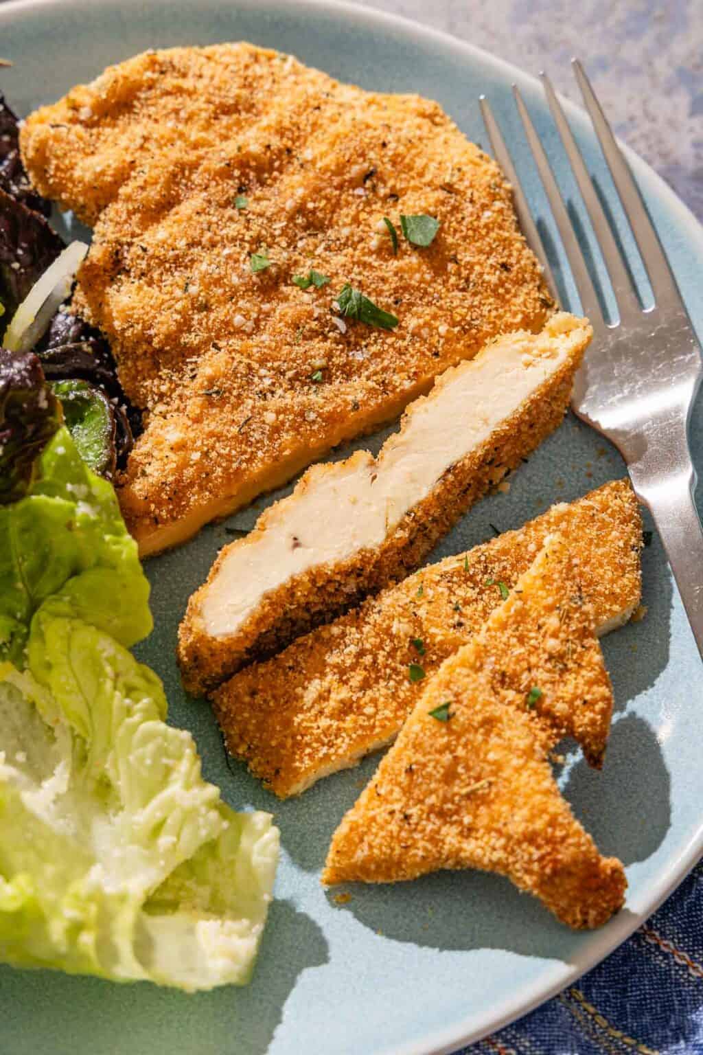 Crispy Parmesan Crusted Chicken Recipe (Baked Not Fried!)
