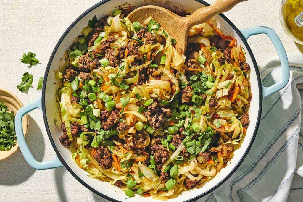 Ground Beef and Cabbage Recipe | The Mediterranean Dish