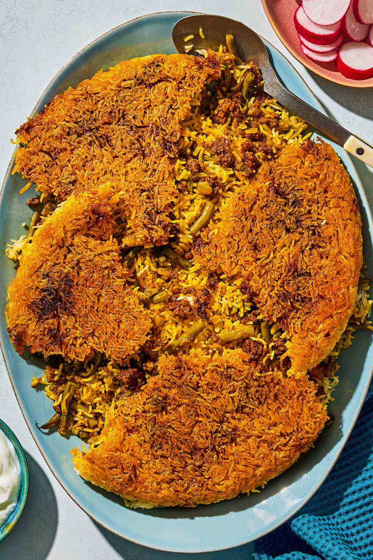 Loobia Polo Recipe (Persian Beef and Green Bean Rice)