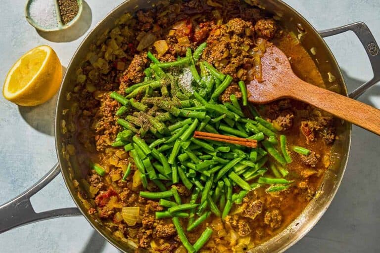 Loobia Polo Recipe (Persian Beef and Green Bean Rice)