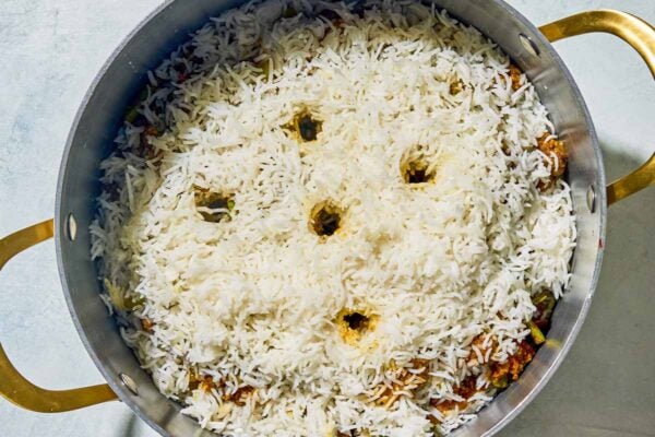 Loobia Polo Recipe (Persian Beef and Green Bean Rice)
