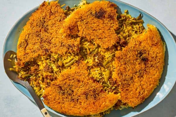 Loobia Polo Recipe (Persian Beef and Green Bean Rice)